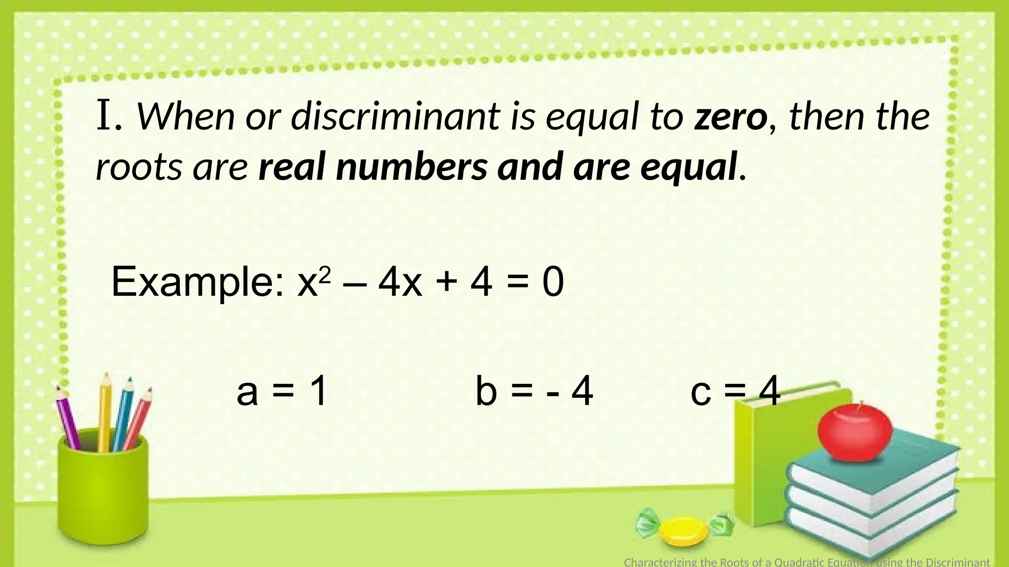 Nature of the roots using discriminant.pptx