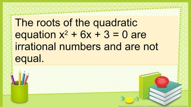 Nature of the roots using discriminant.pptx