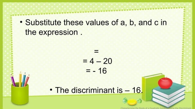 Nature of the roots using discriminant.pptx