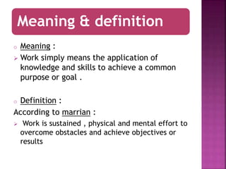 Nature of work bba | PPTX