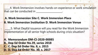 Nature of work immersion | PPTX
