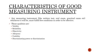 Nature or Characteristics of Good Measurement.pptx