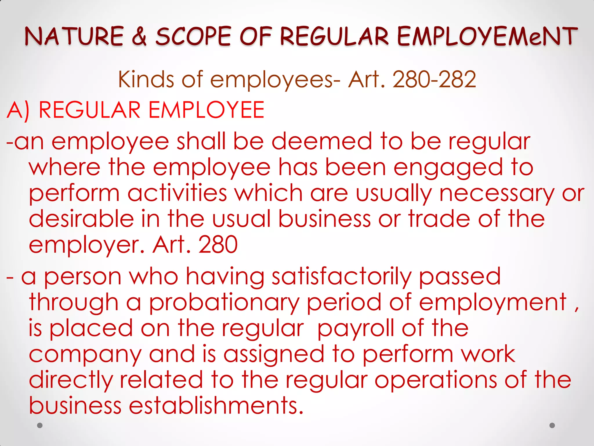 Nature & scope of employement | PDF