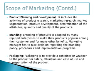 Nature and scope of marketing | PPTX