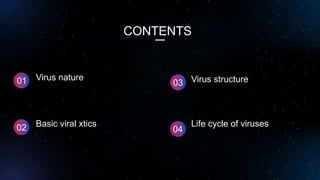 Nature, structure and life cycle of a virus.pptx