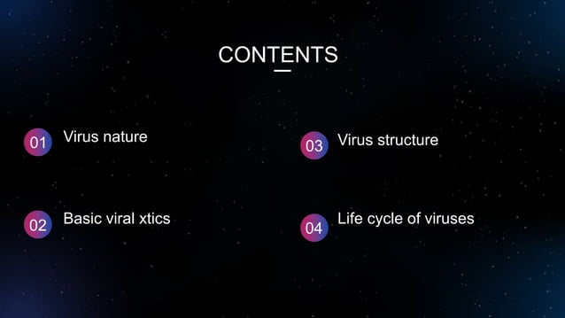 Nature, structure and life cycle of a virus.pptx | Biological Sciences | Science