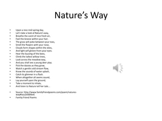 Nature’s way | PPTX