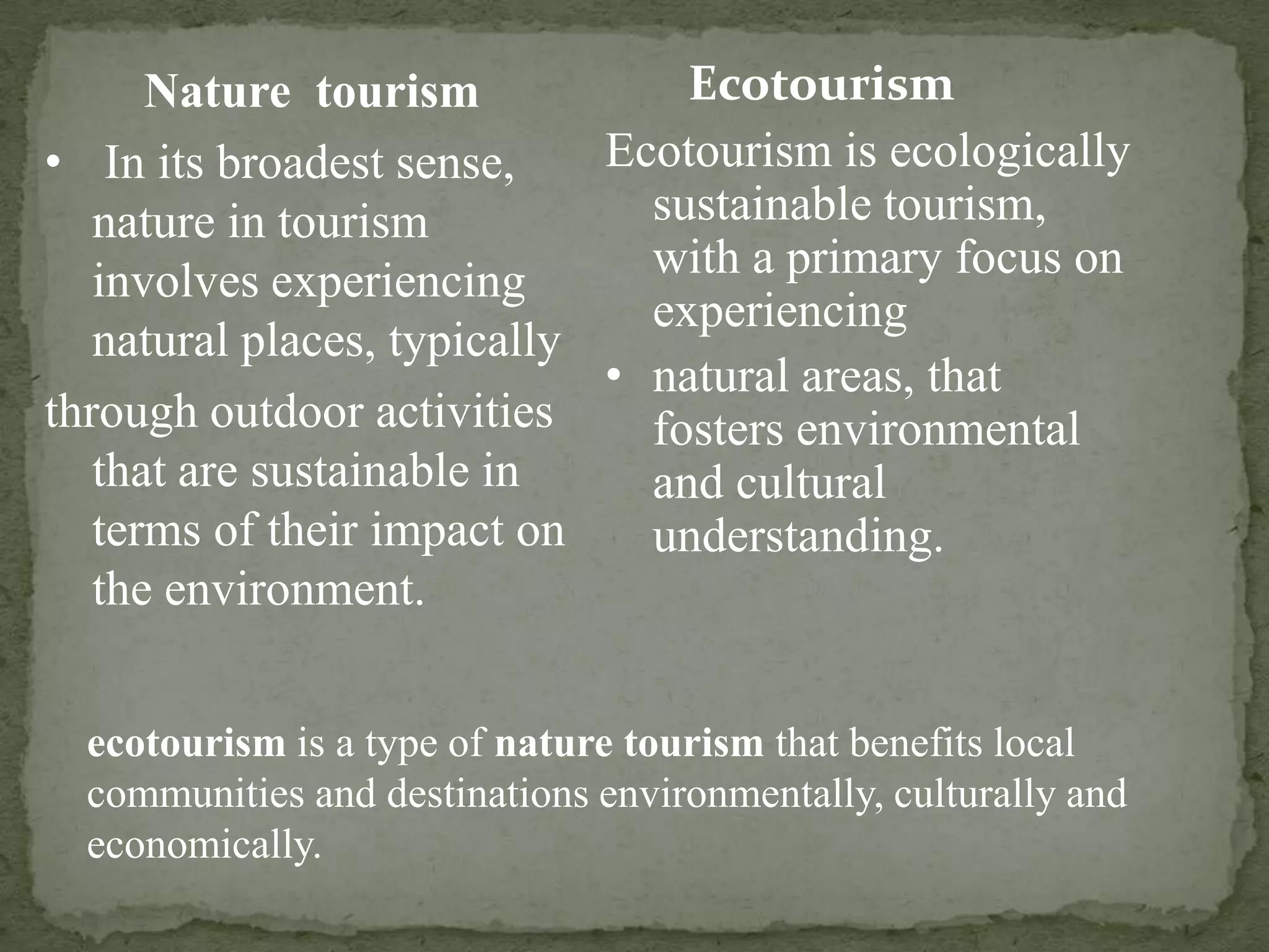 Nature tourism | PPTX
