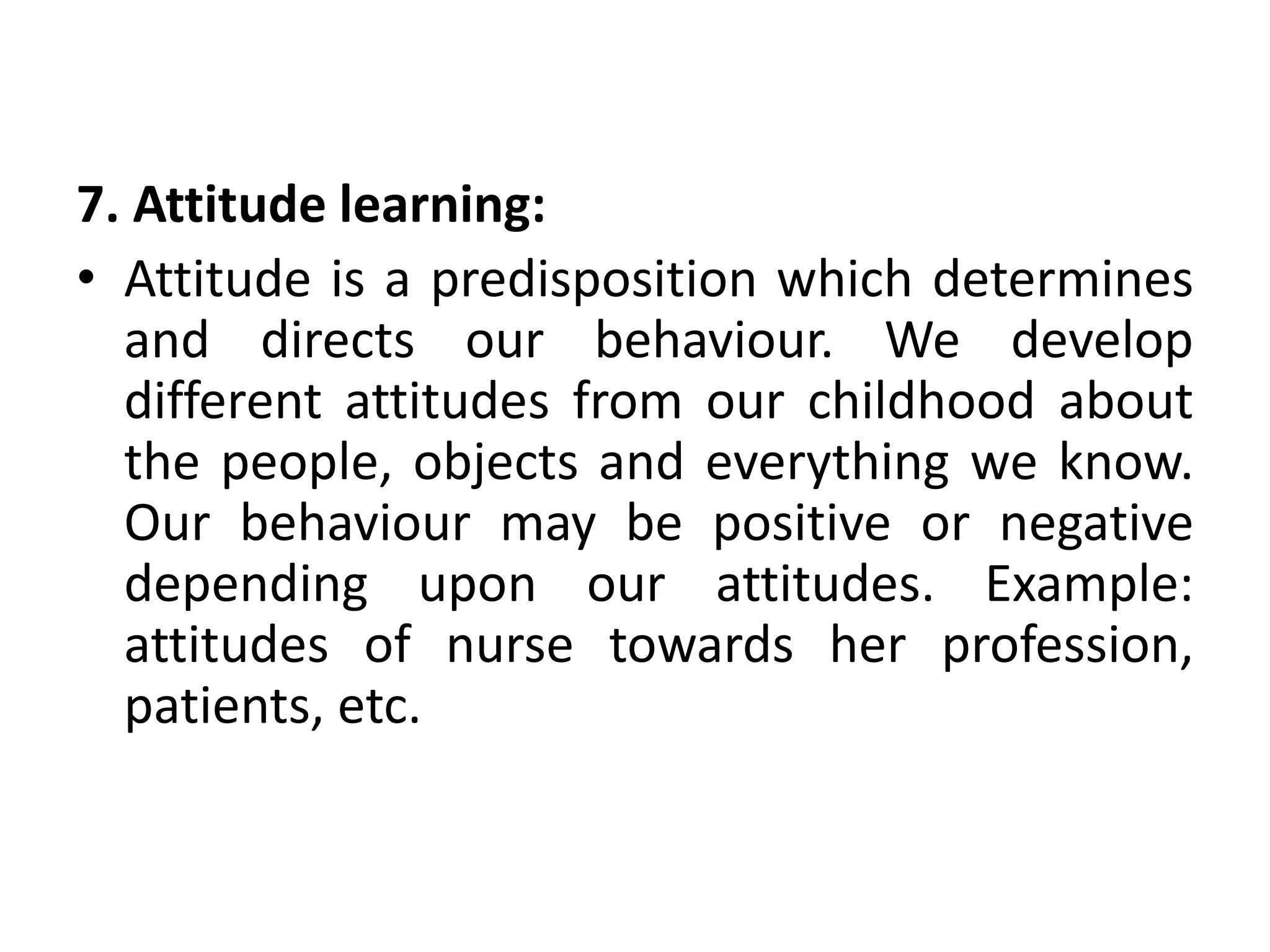 Nature & types of learning | PPTX