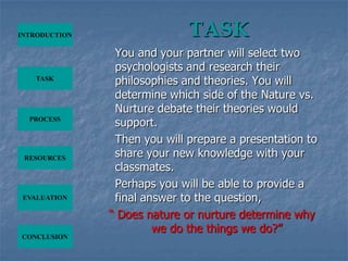 Nature Vs Nurture | PPTX | Educational Assessment | Education