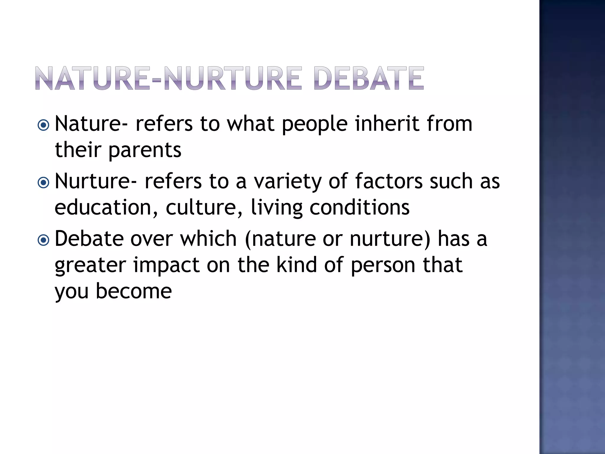 Nature vs. nurture | PPTX