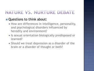 Nature vs. nurture | PPT