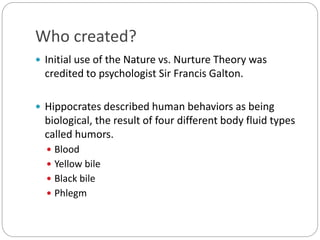 Nature vs nurture | PPTX