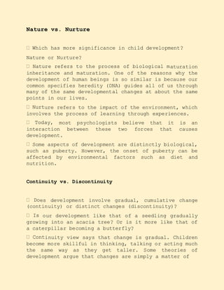 Nature vs nurture.pdf | Parenting | Family and Relationships
