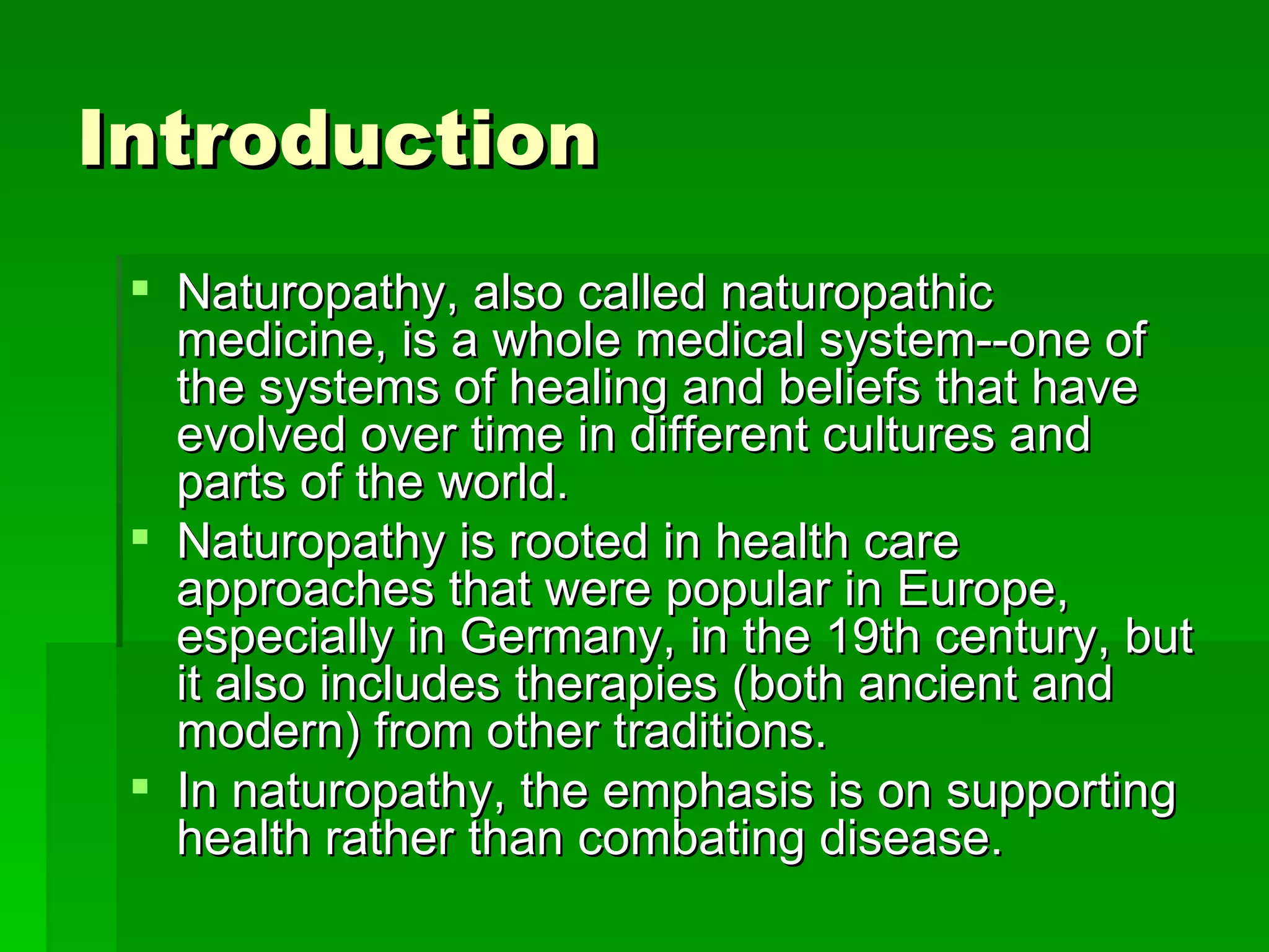 Naturopathy A Brief Overview | PPT
