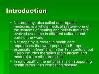 Naturopathy A Brief Overview | PPT