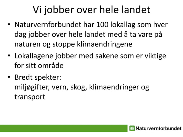 Om naturvernforbundet | PPT