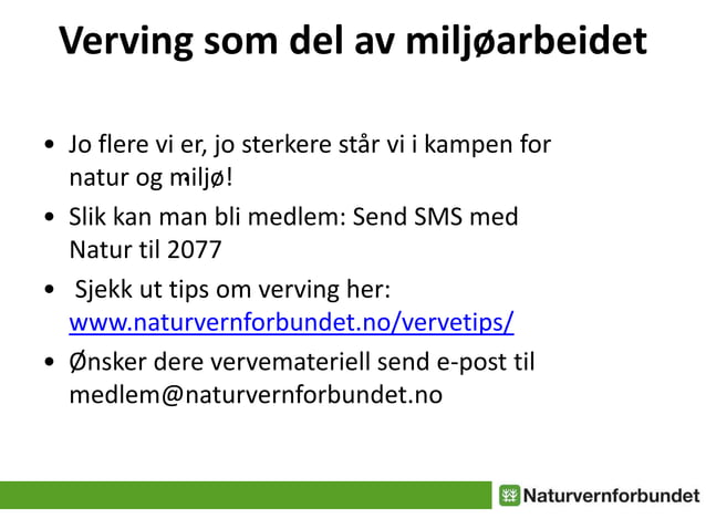 Om naturvernforbundet | PPT