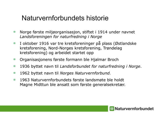 Om naturvernforbundet | PPT