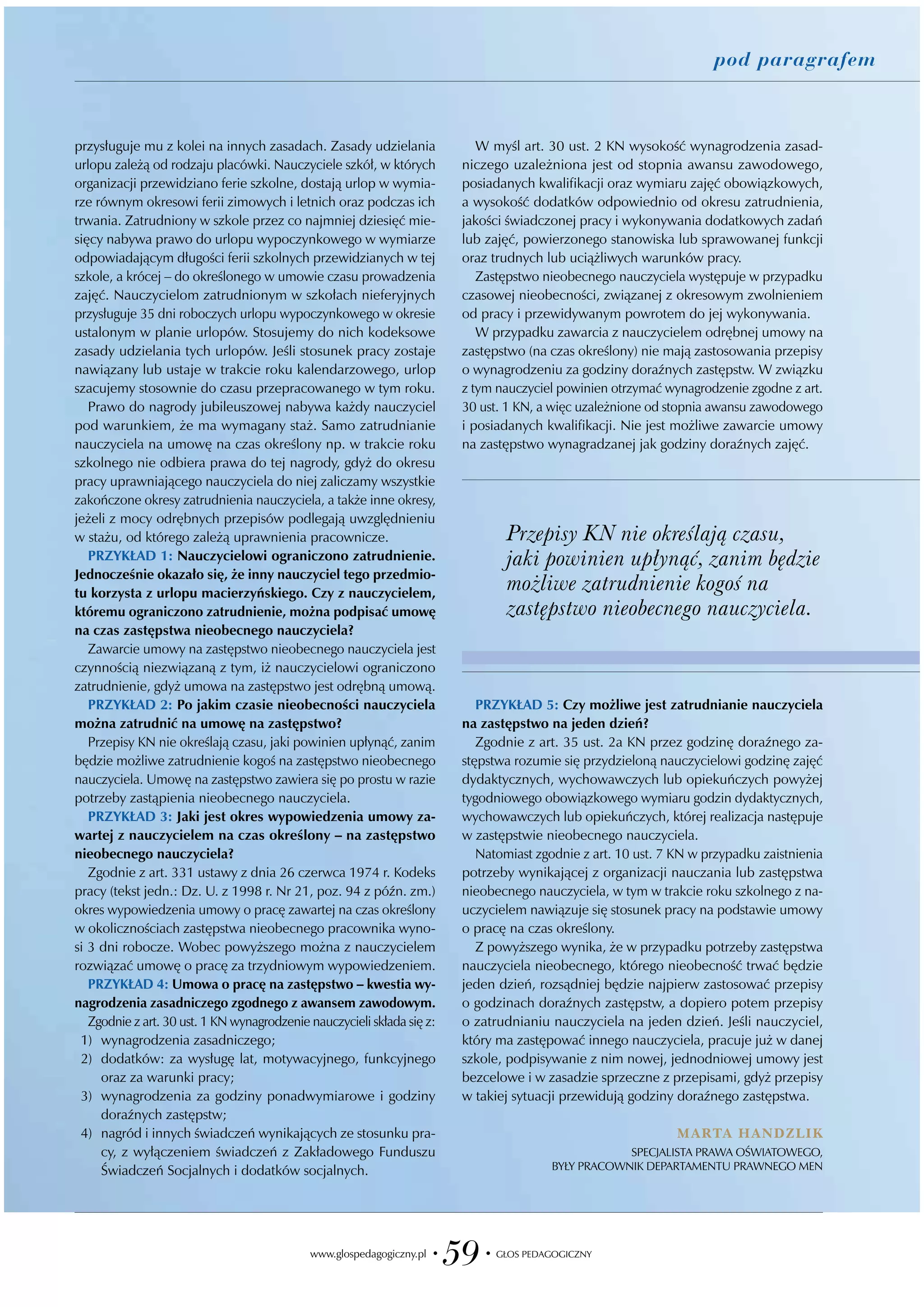 Nauczyciel na zastępstwie gp23 | PDF