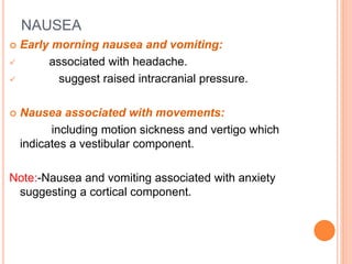 Nausea and vomiting | PPTX
