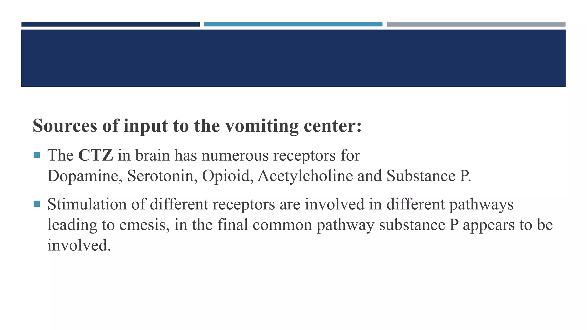 Physiology of Nausea and vomiting , PONV, guidelines and management | PPTX