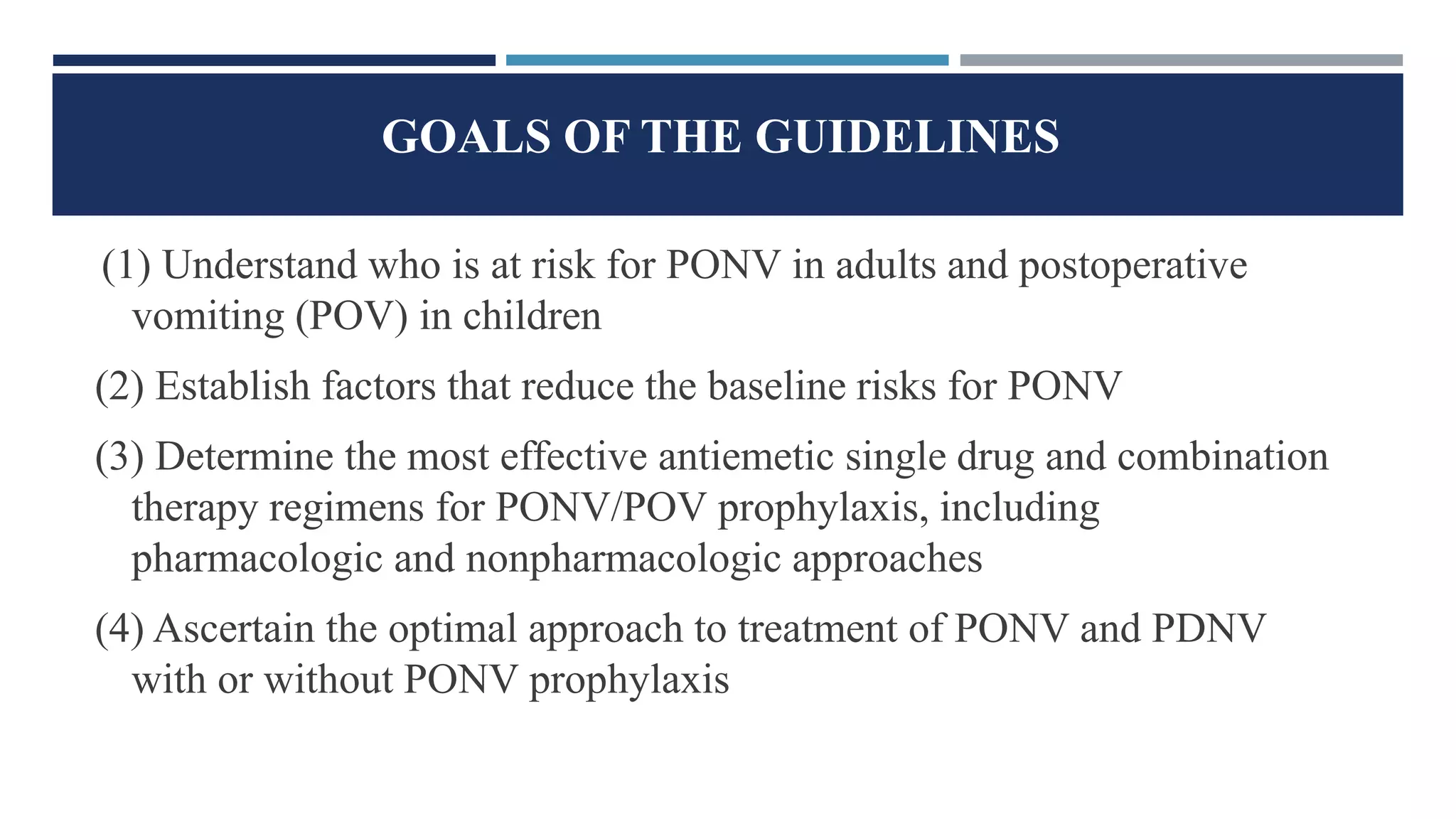 Physiology of Nausea and vomiting , PONV, guidelines and management | PPTX