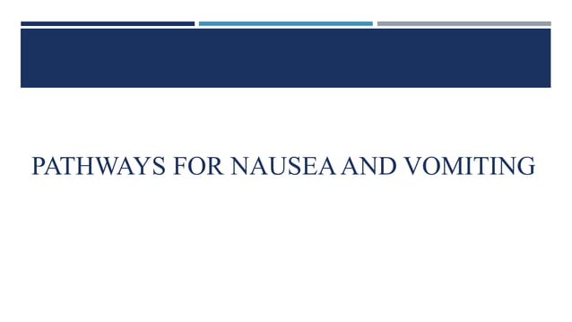 Physiology of Nausea and vomiting , PONV, guidelines and management | PPTX