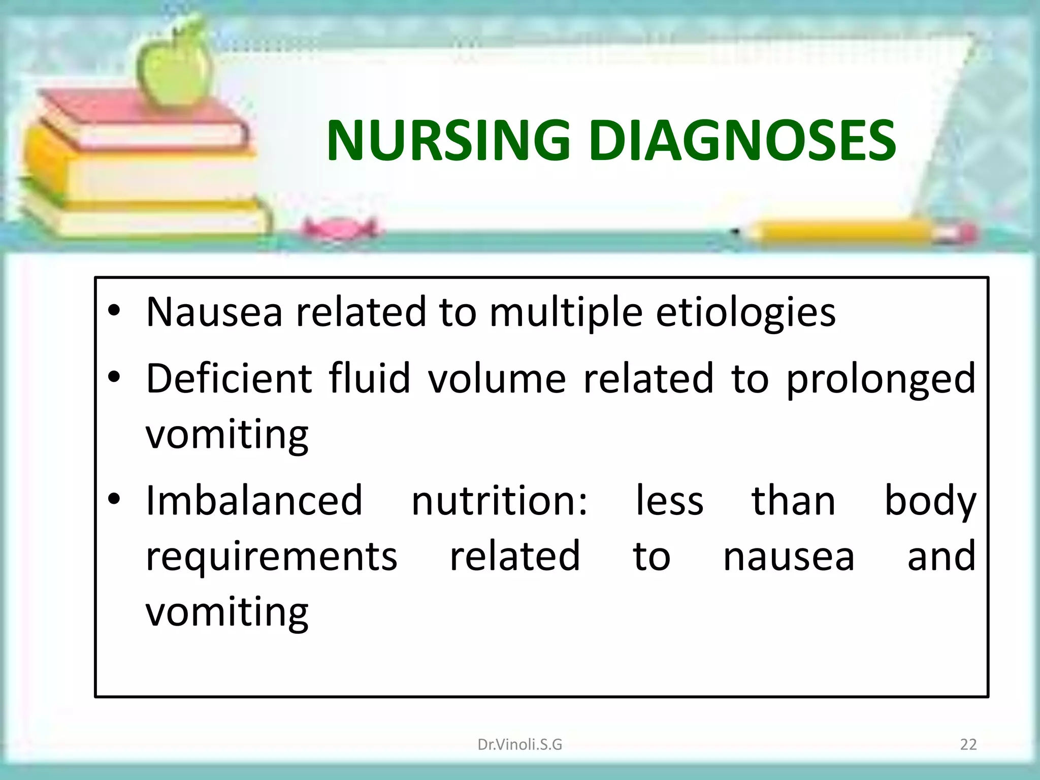Nausea and vomiting | PPTX