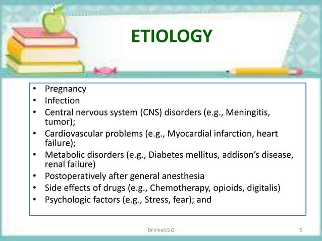 Nausea and vomiting | PPTX | Digestive Disorders | Diseases and Conditions