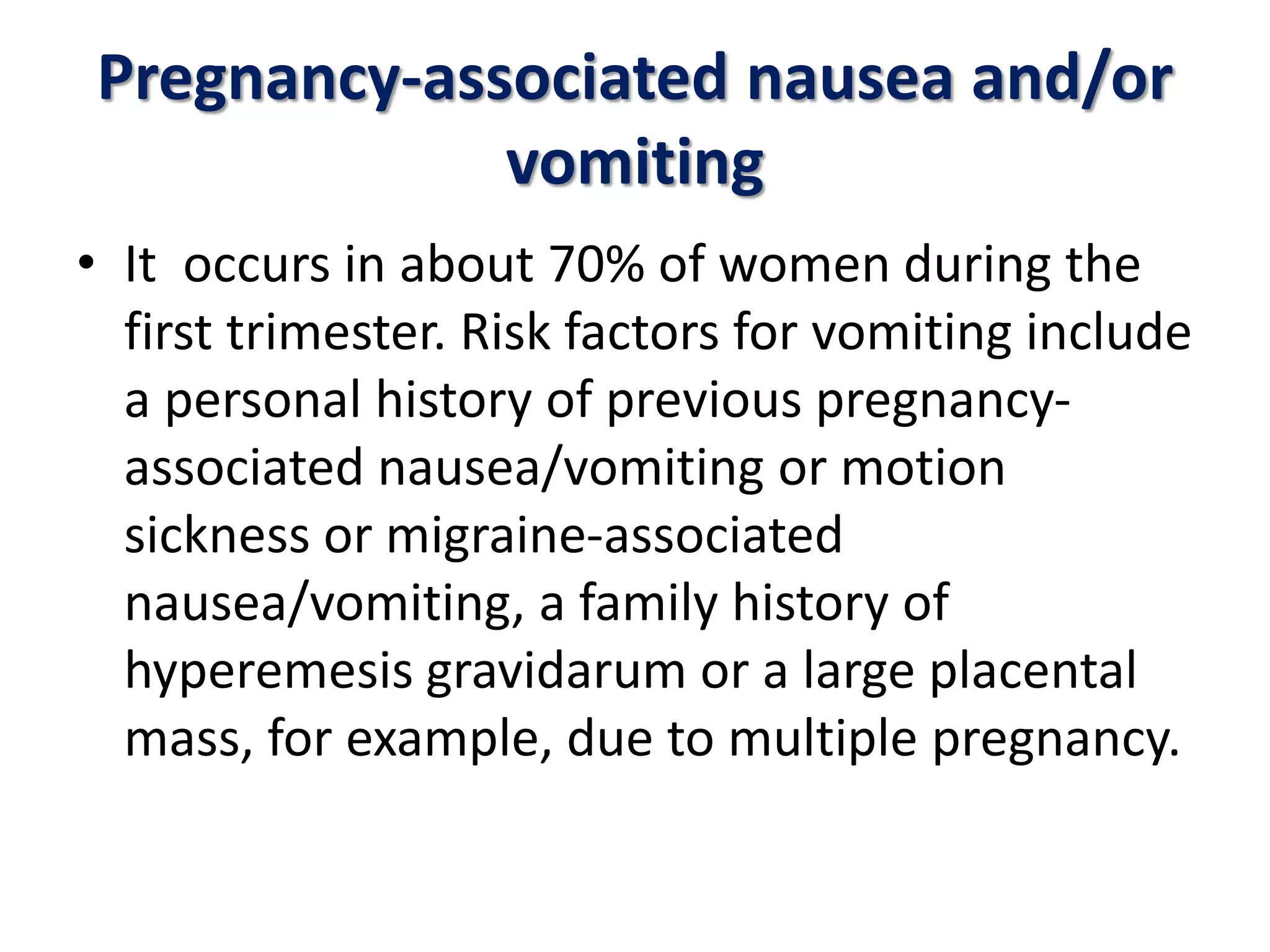 Nausea and vomiting | PPTX