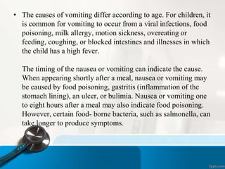 Nausea and vomiting | PPTX