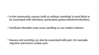 Nausea & Vomiting teaching slide.pptx... | PPT