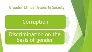 Corruption and Discrimination on the Basis of gender | PPT