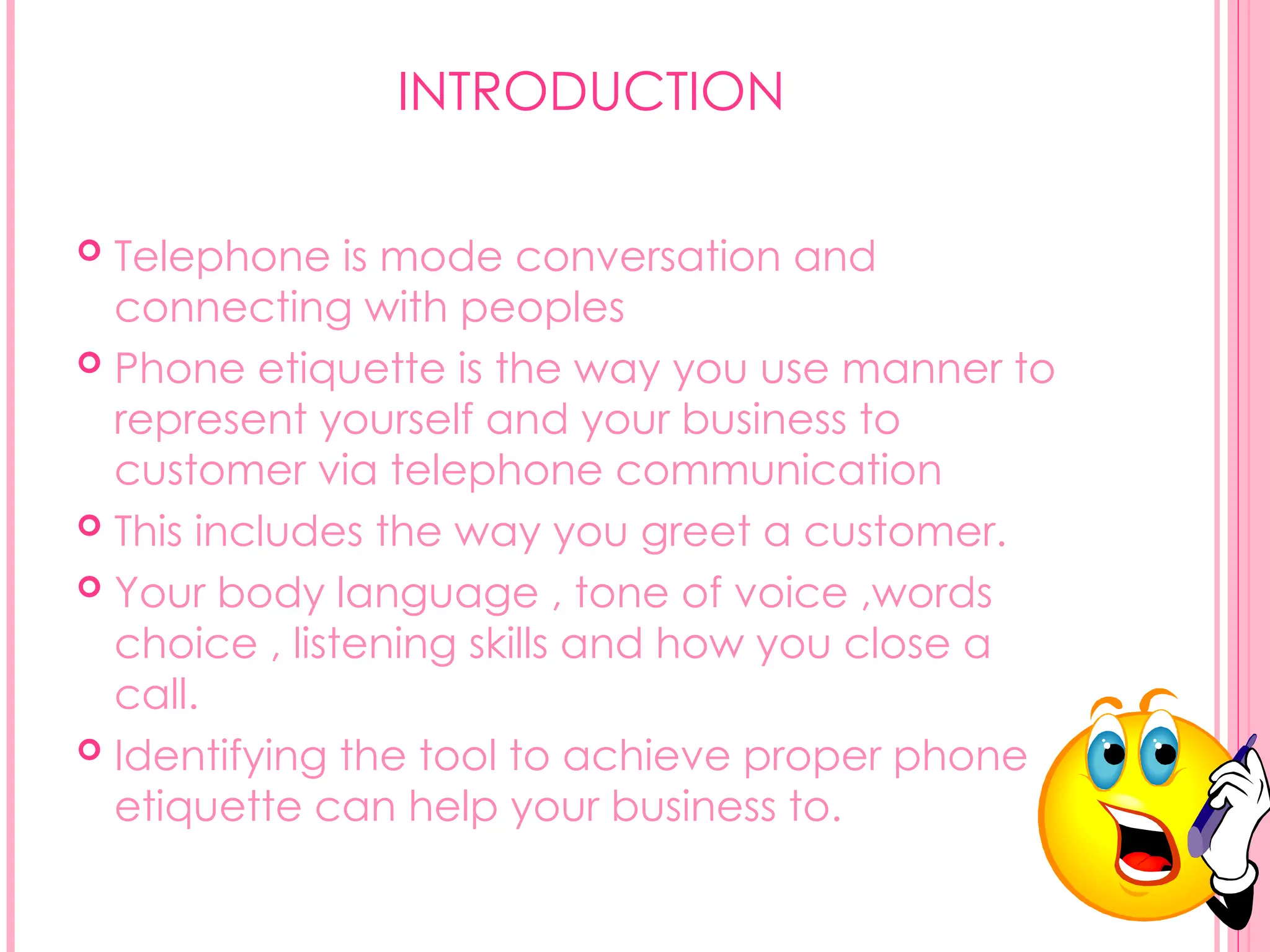 Ppt for telephonic etiquettes in corporate | PPT