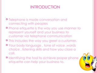 Ppt for telephonic etiquettes in corporate | PPT