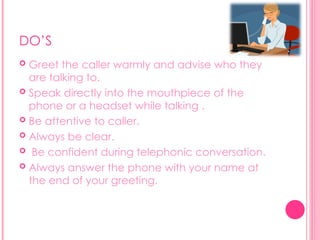Ppt for telephonic etiquettes in corporate | PPT