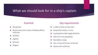 Nautical lessons for leadership | PPTX