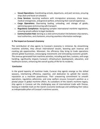 Nautical Navigators The Essential Role of Curacao Ship Agents in Global ...