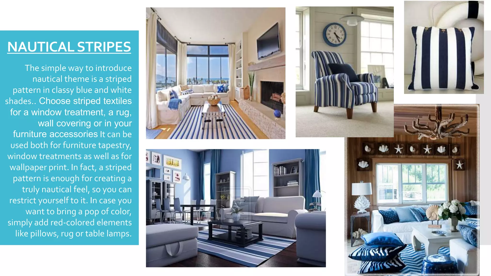 Nautical style interior design | PPTX | Woodworking | Arts and Crafts