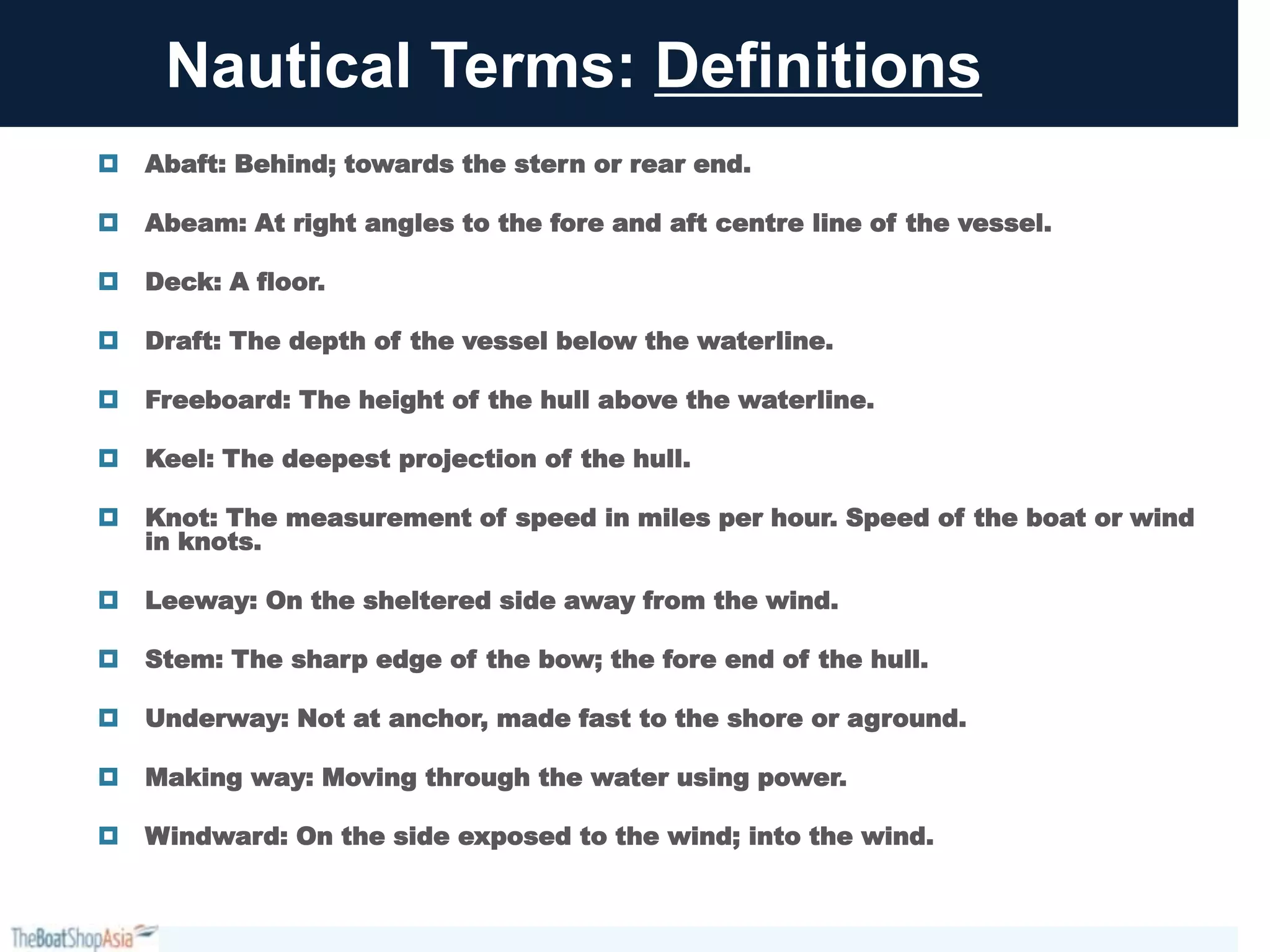 Nautical terms | PPTX