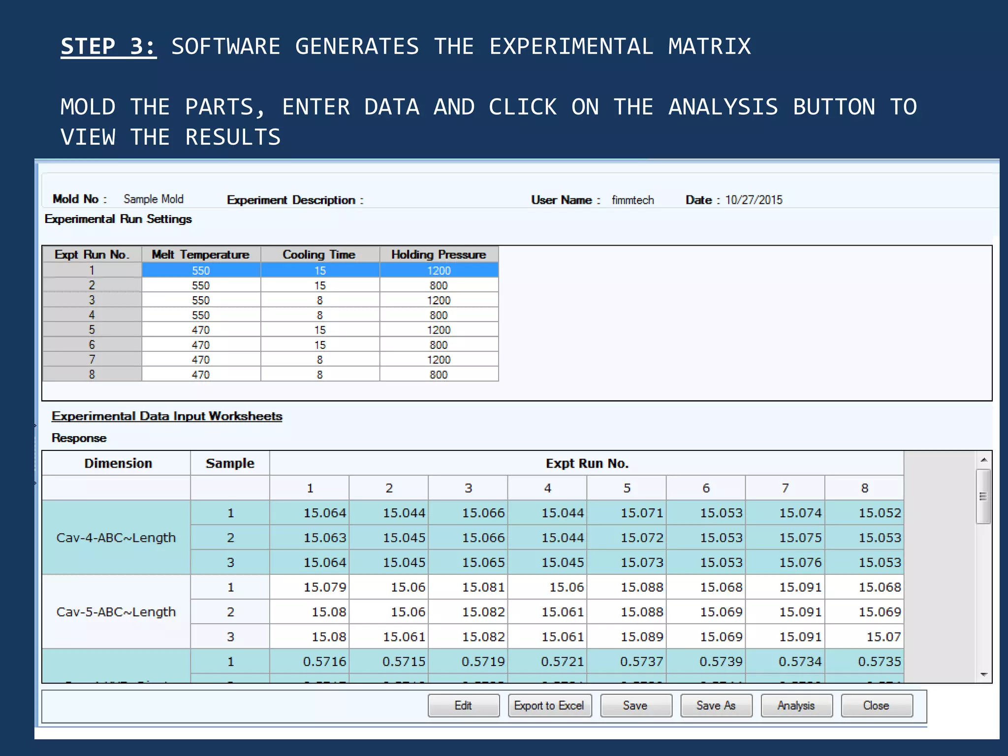 Nautilus 8 mold validation and doe software | PPTX