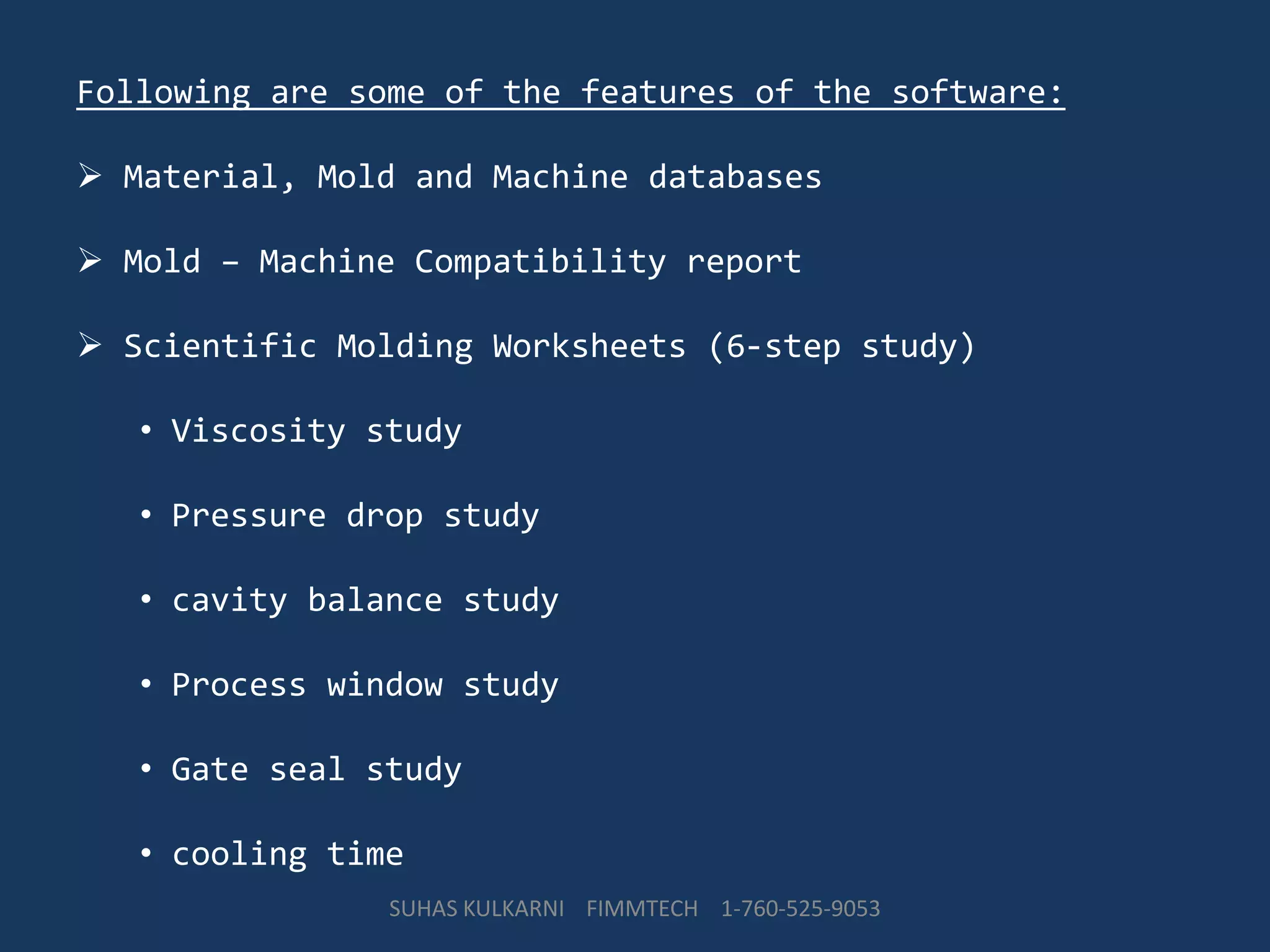 Nautilus 8 mold validation and doe software | PPTX