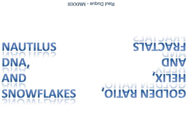 Nautilus, DNA, and snowflakes | PPTX