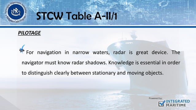 Navigation 5 about ARPA( Automatic Radar Plotting Aids ) | PDF