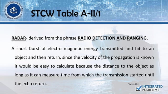 Navigation 5 about ARPA( Automatic Radar Plotting Aids ) | PDF