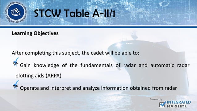 Navigation 5 about ARPA( Automatic Radar Plotting Aids ) | PDF