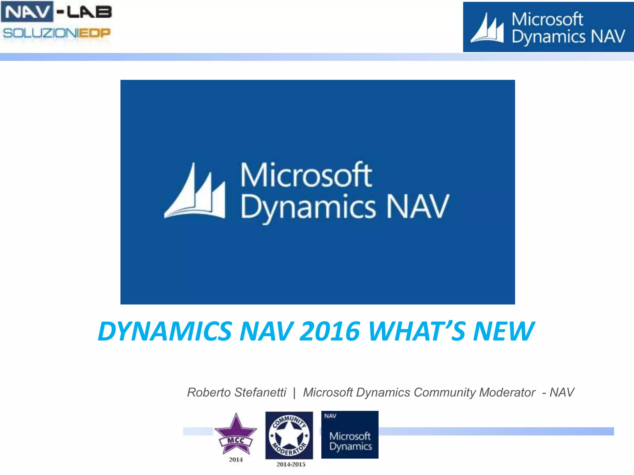NAV 2016 what's new | PPT