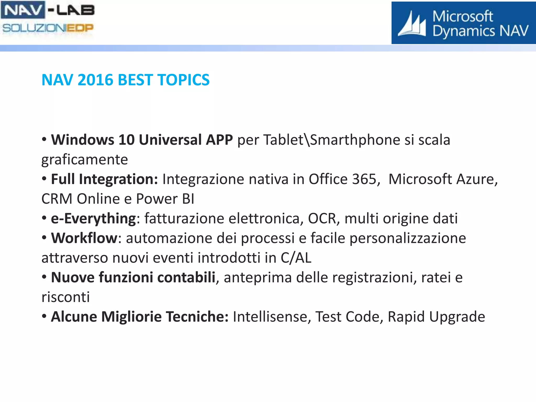 NAV 2016 what's new | PPTX