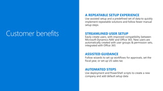 Microsoft Dynamics NAV 2017 - Simplified setup | PPTX